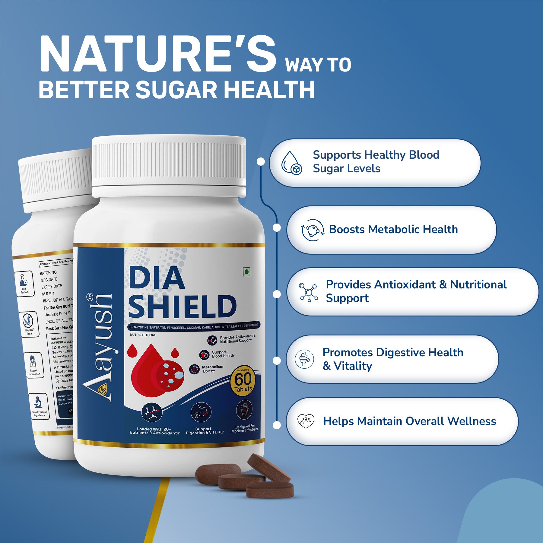 Dia Shield by Aayush: Natural Blood Health & Metabolism Booster – Aayush Wellness Limited
